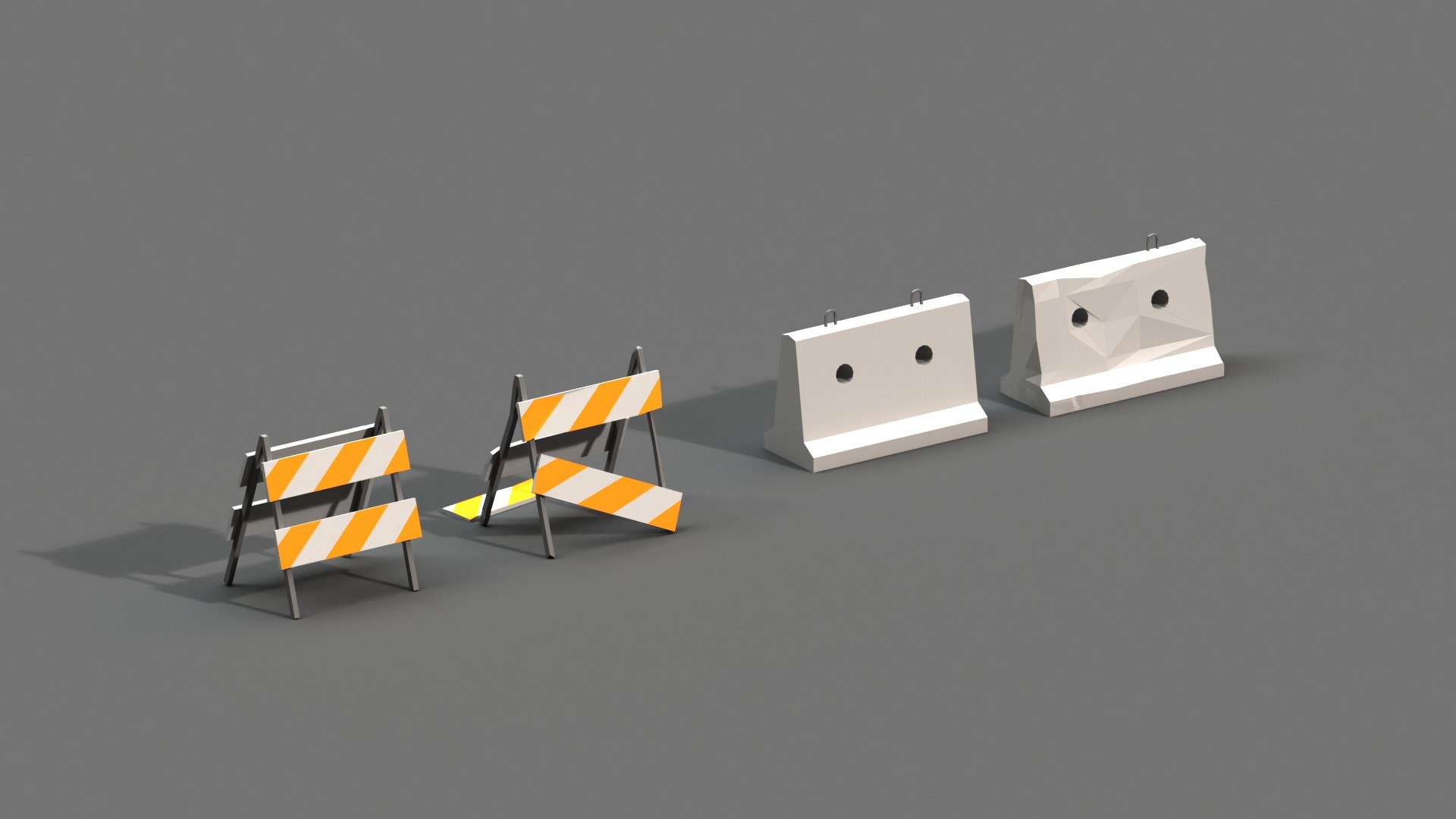 3D Road Block Model - TurboSquid 1632750