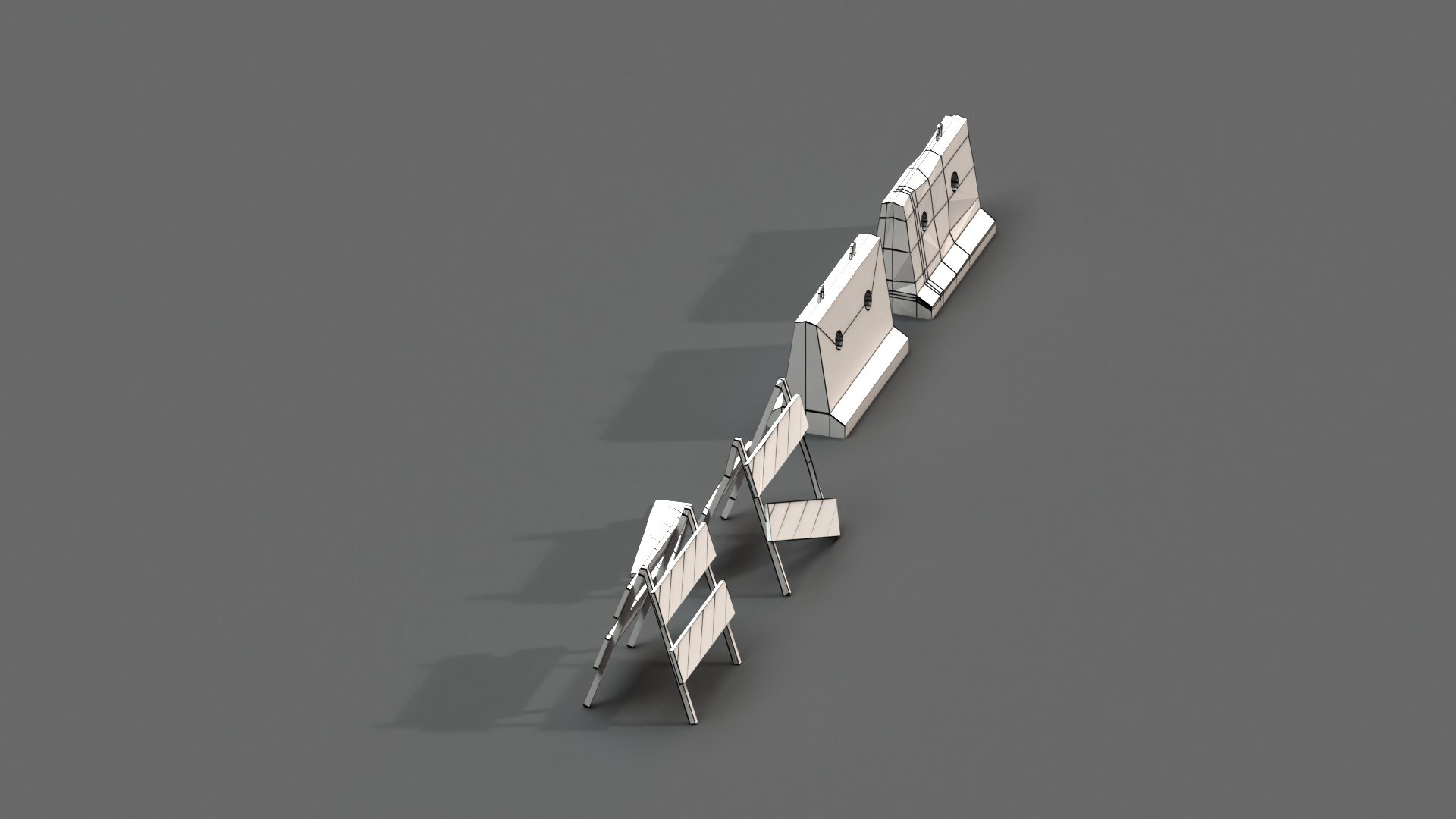 3D Road Block Model - TurboSquid 1632750