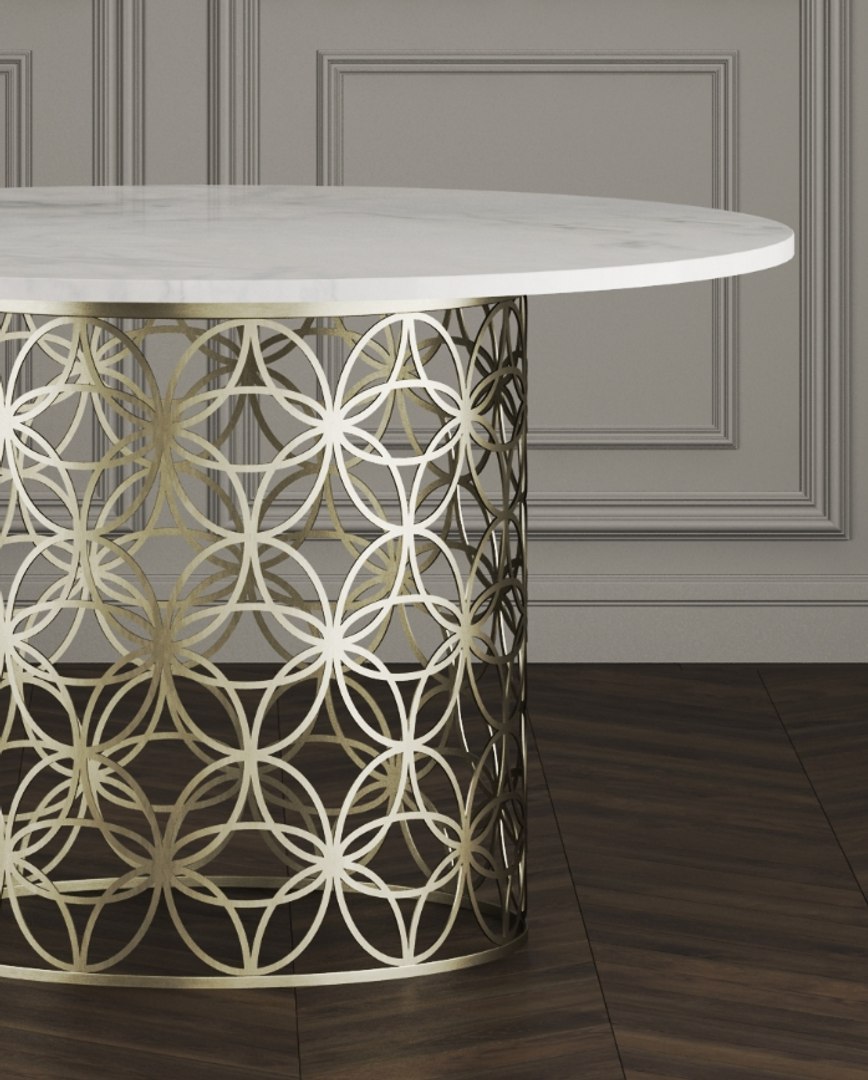 Omega Dining Table 3D Model - TurboSquid 1655063