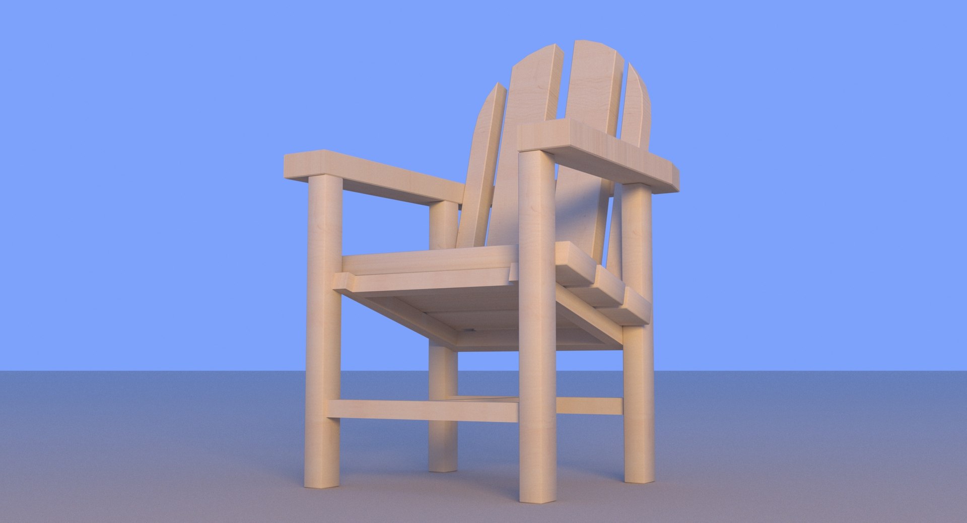 Beach Wooden Chair 3D Model - TurboSquid 1513998