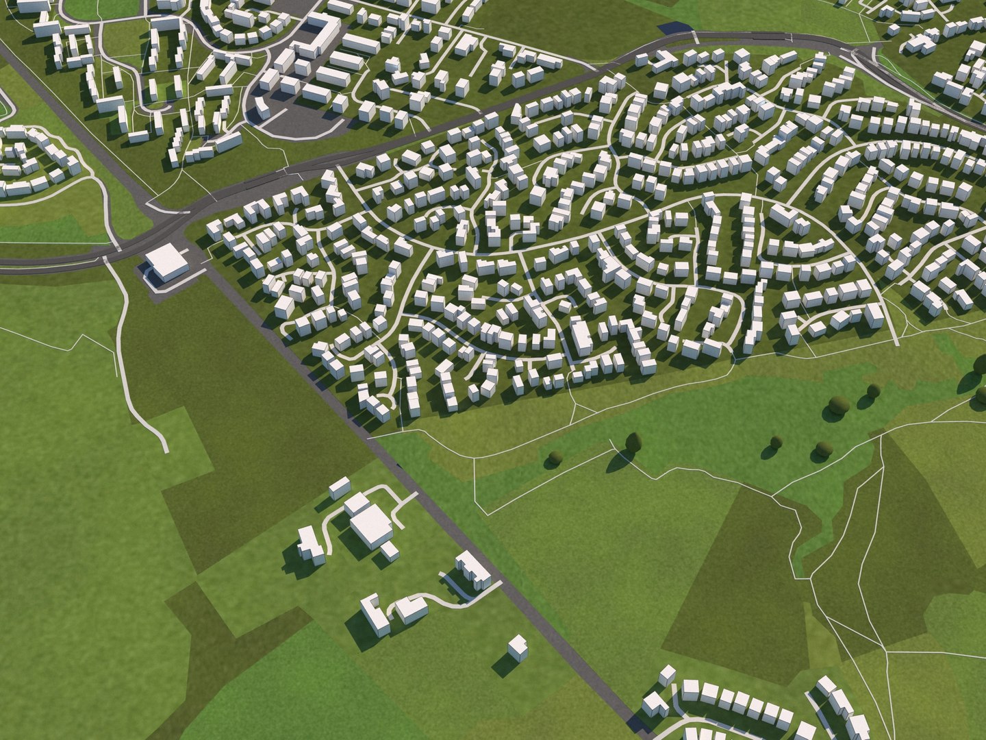 3D buildings houses maps model - TurboSquid 1553209