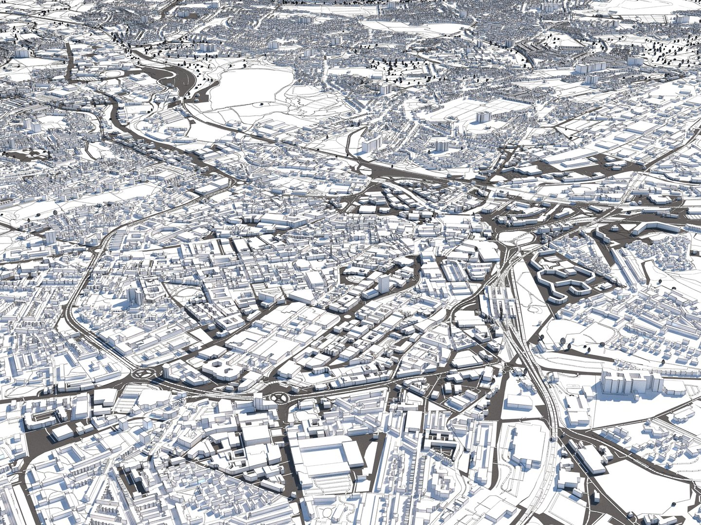 3D buildings houses maps model - TurboSquid 1553209