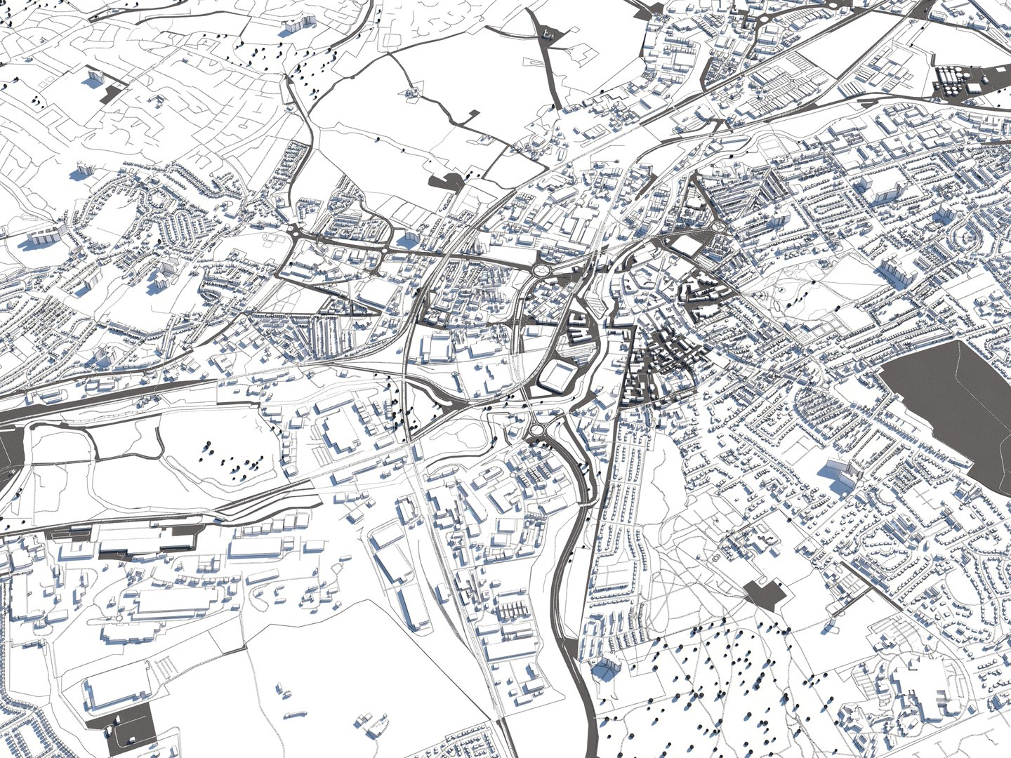 3D buildings houses maps model - TurboSquid 1553209
