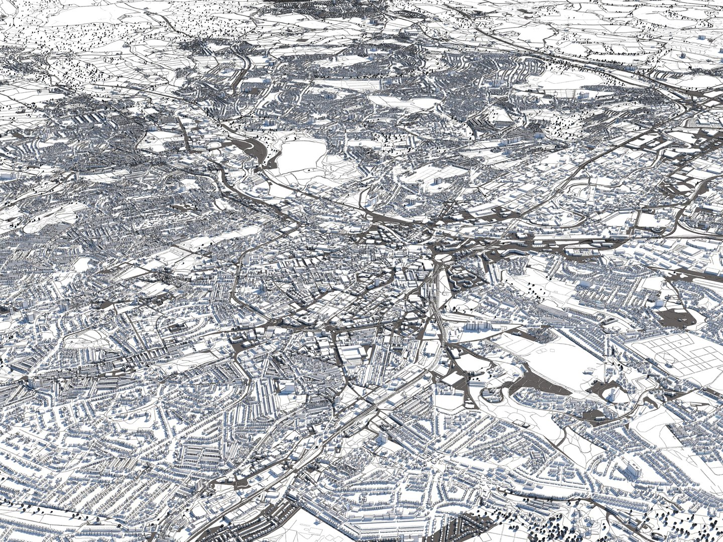 3D buildings houses maps model - TurboSquid 1553209