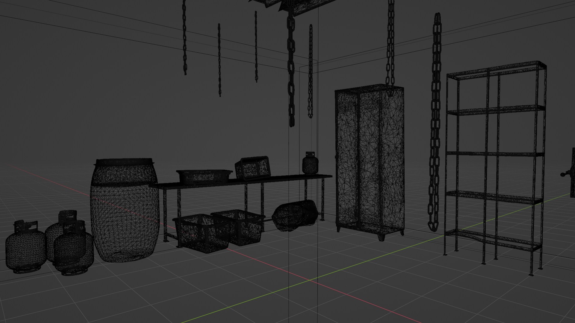 Simple Old Basement With Chains High Quailty 3D Model - TurboSquid 1981593