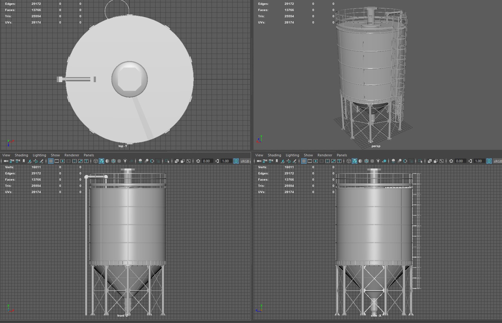 VERTICAL WATER SILO Model - TurboSquid 1750697
