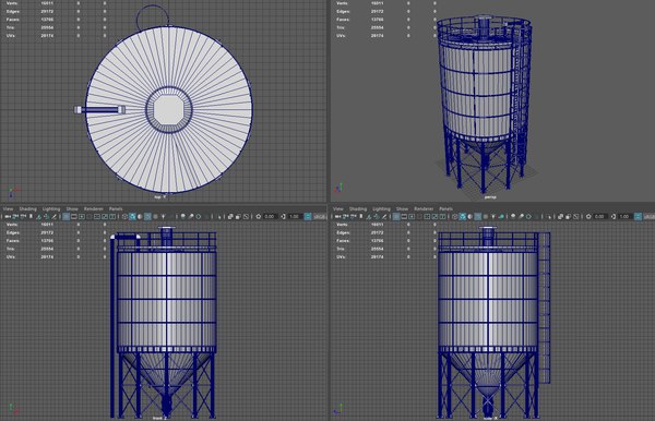 VERTICAL WATER SILO model - TurboSquid 1750697