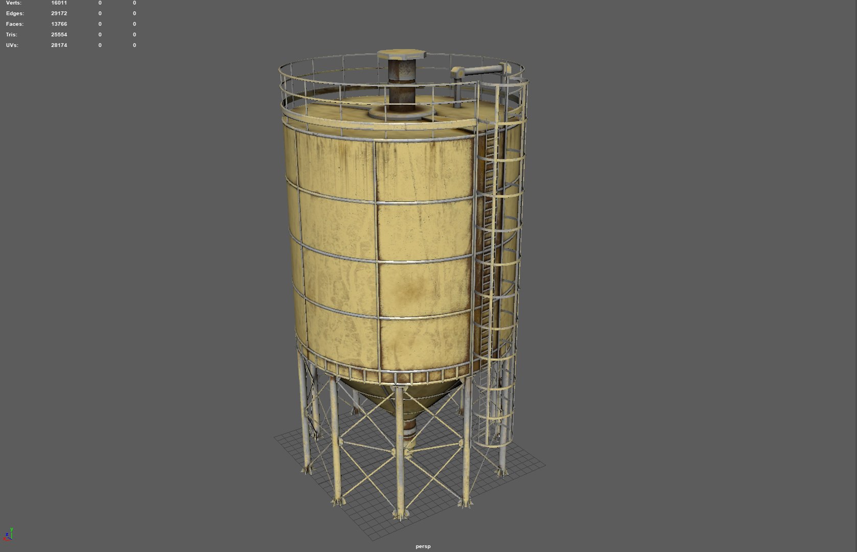 VERTICAL WATER SILO Model - TurboSquid 1750697
