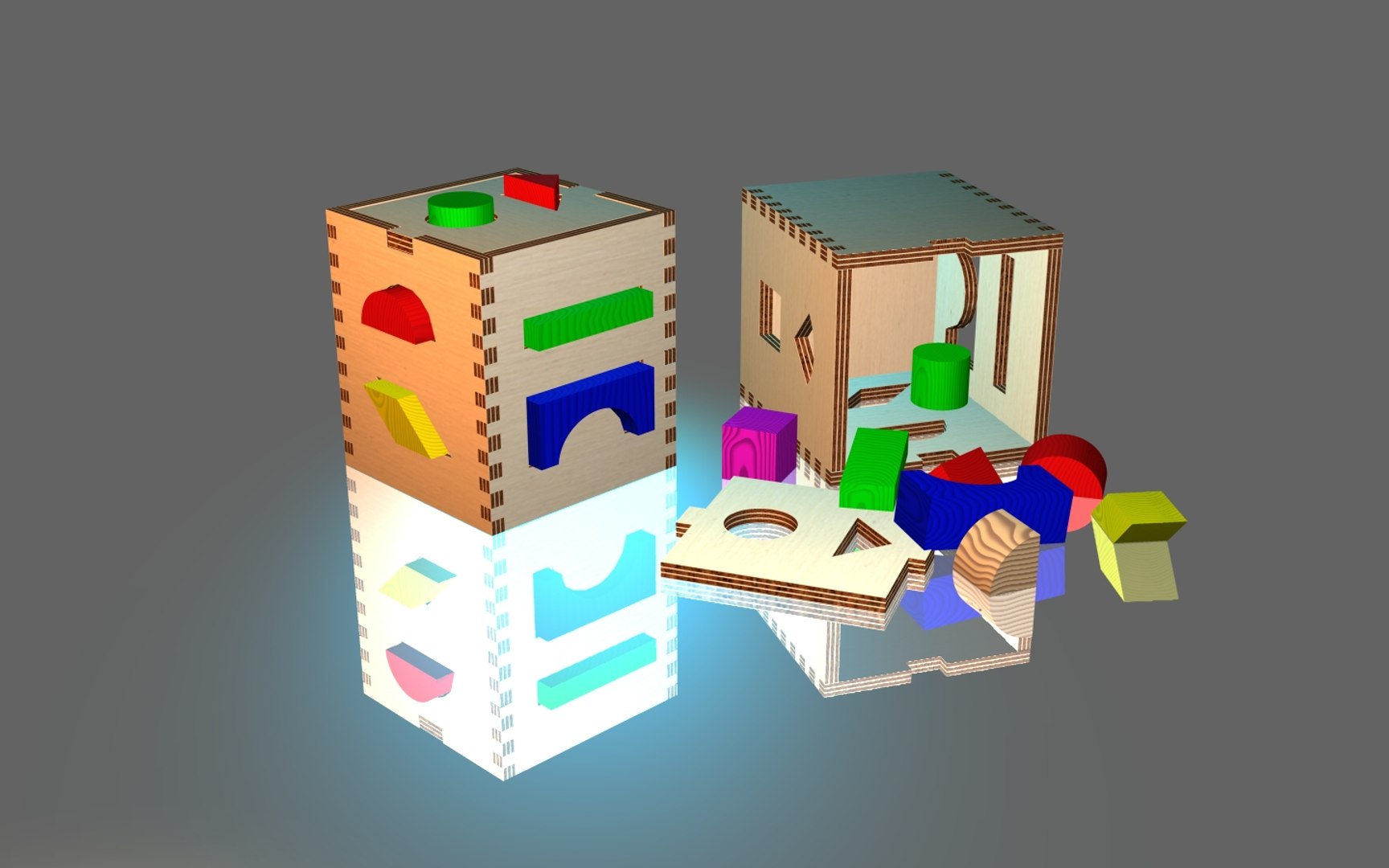 Wooden Block 3d Model
