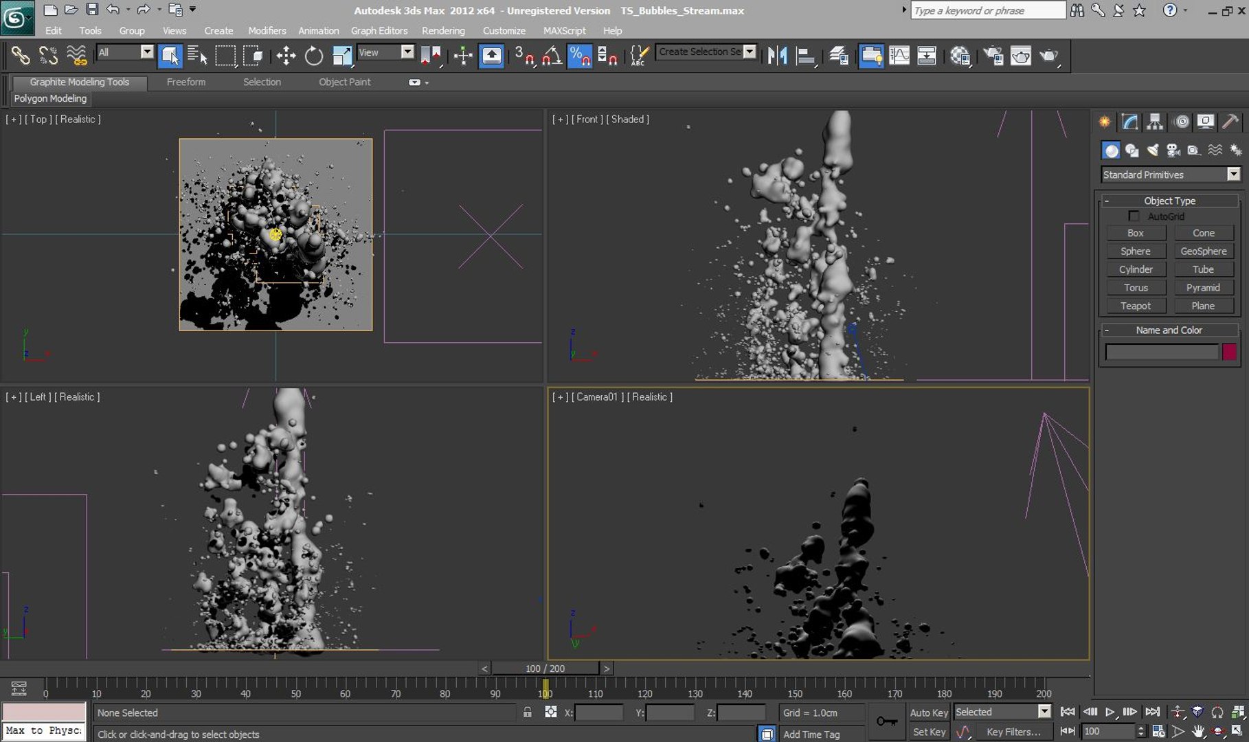 3d Model Underwater Bubble Stream