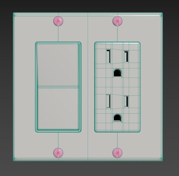 Power outlet electrical light 3D - TurboSquid 1538170