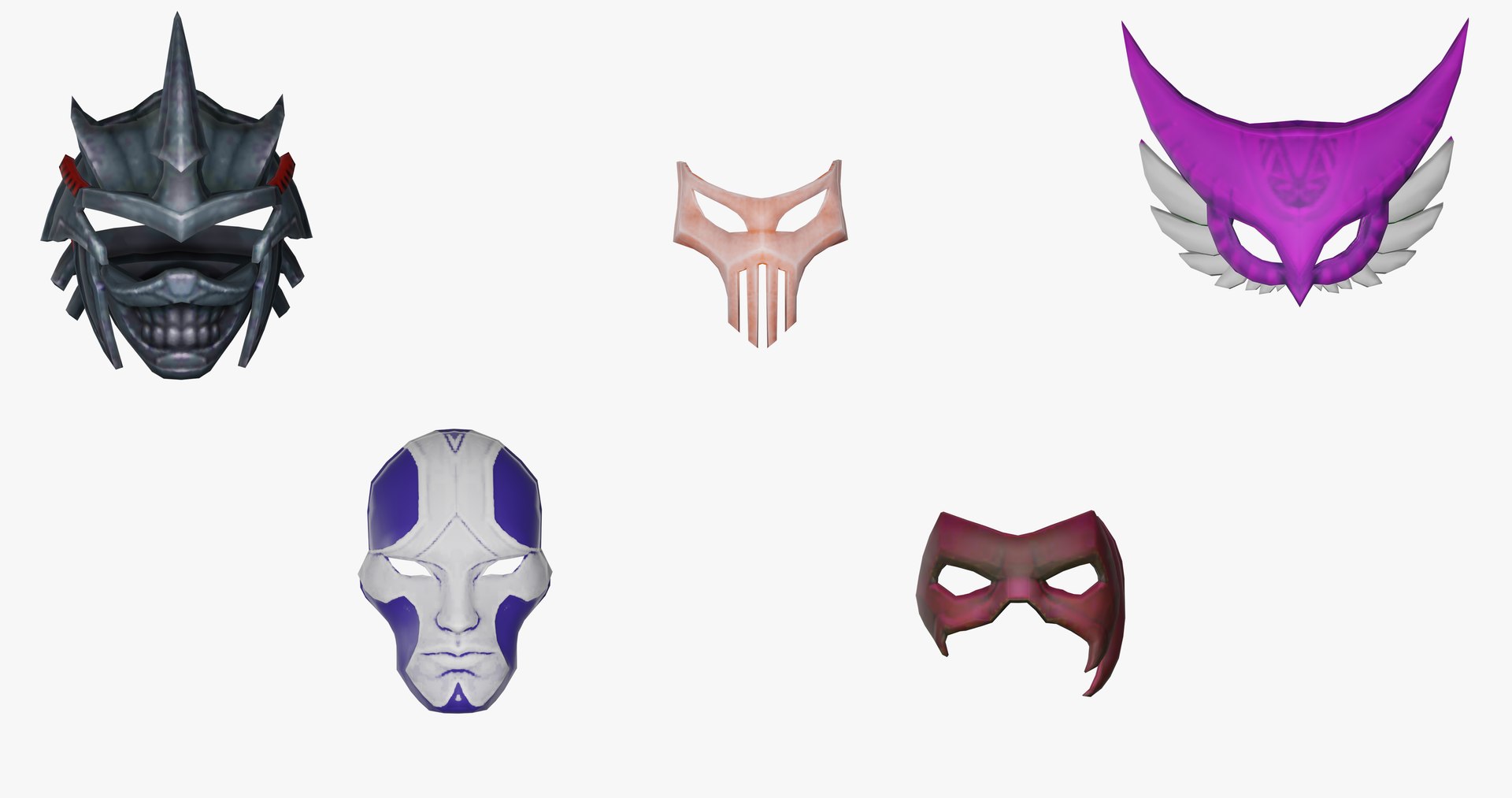 20 STYLIZED MASK MODELS PACK 1 - LOW POLY 3D Model - TurboSquid 2193197