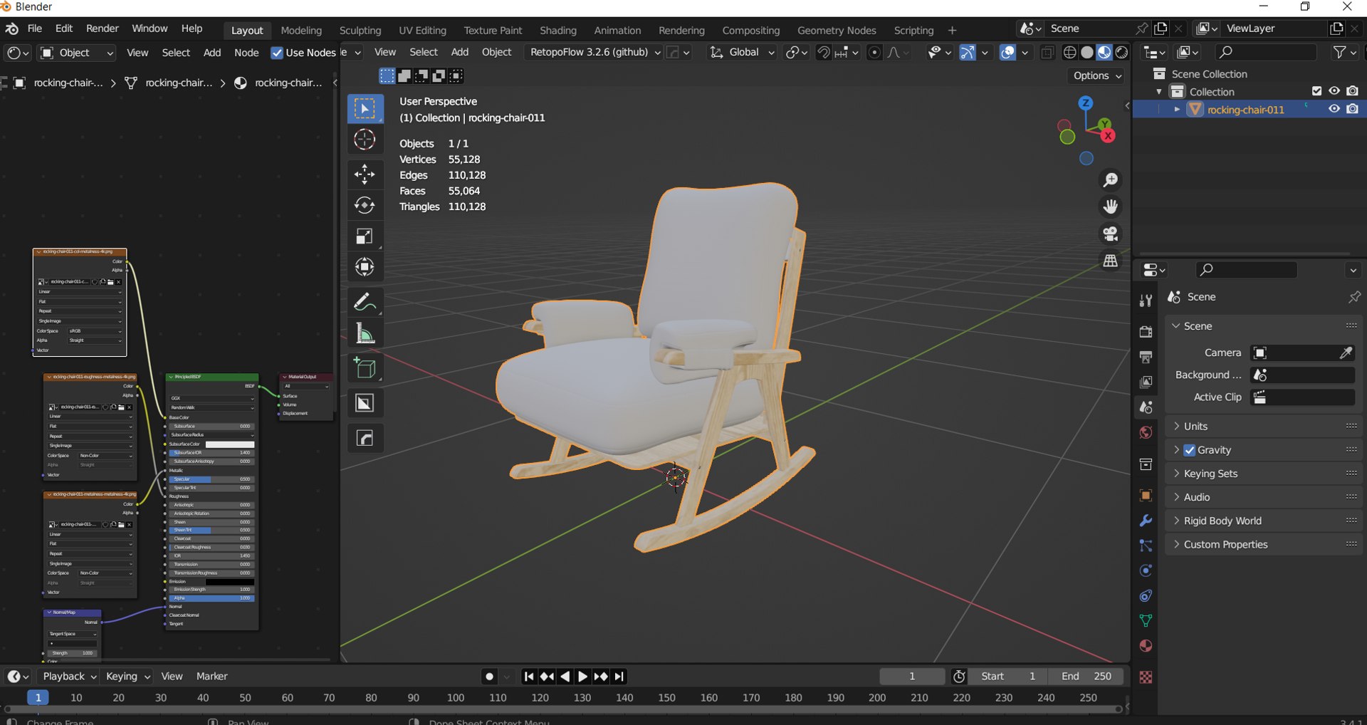 Rocking Chair 8 3D Model - TurboSquid 2110620