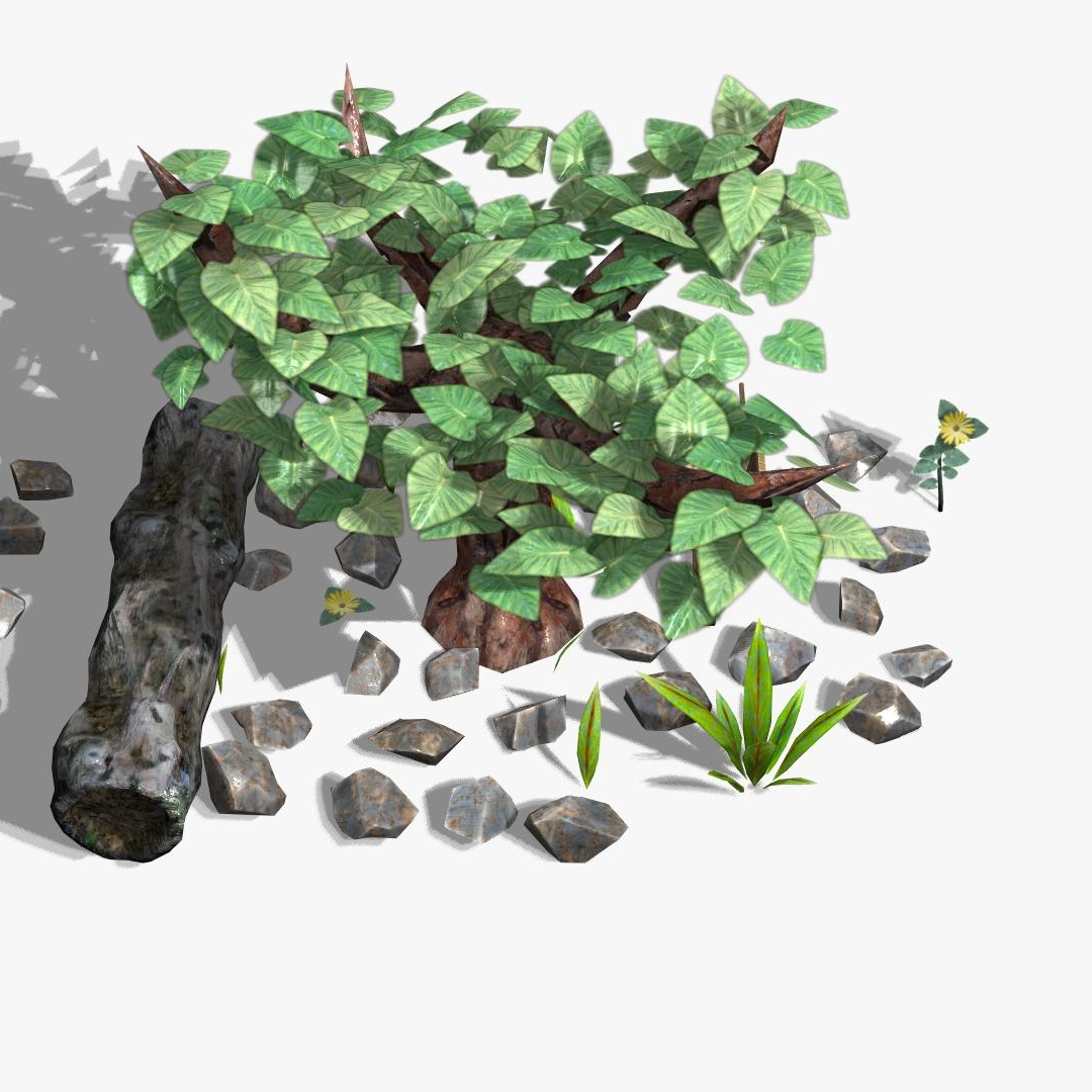 free particle tree a1 3d model