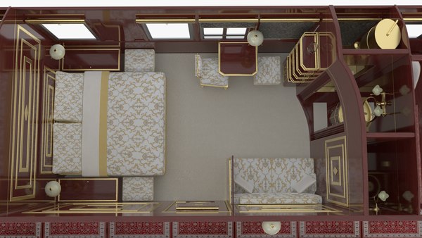 인테리어가 있는 증기 기관차 3D 모델 - TurboSquid 1830300