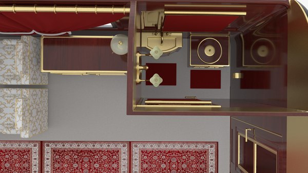 Steam Train With Interior 3D model - TurboSquid 1830300