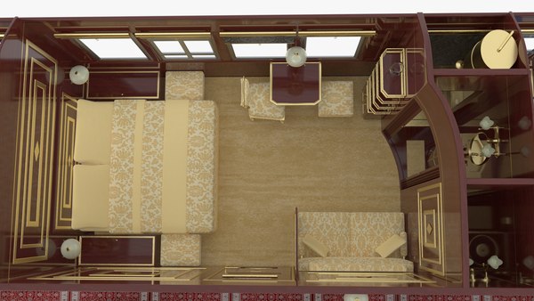 인테리어가 있는 증기 기관차 3D 모델 - TurboSquid 1830300