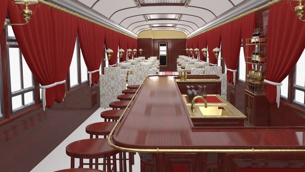 Steam Train With Interior 3D model - TurboSquid 1830300