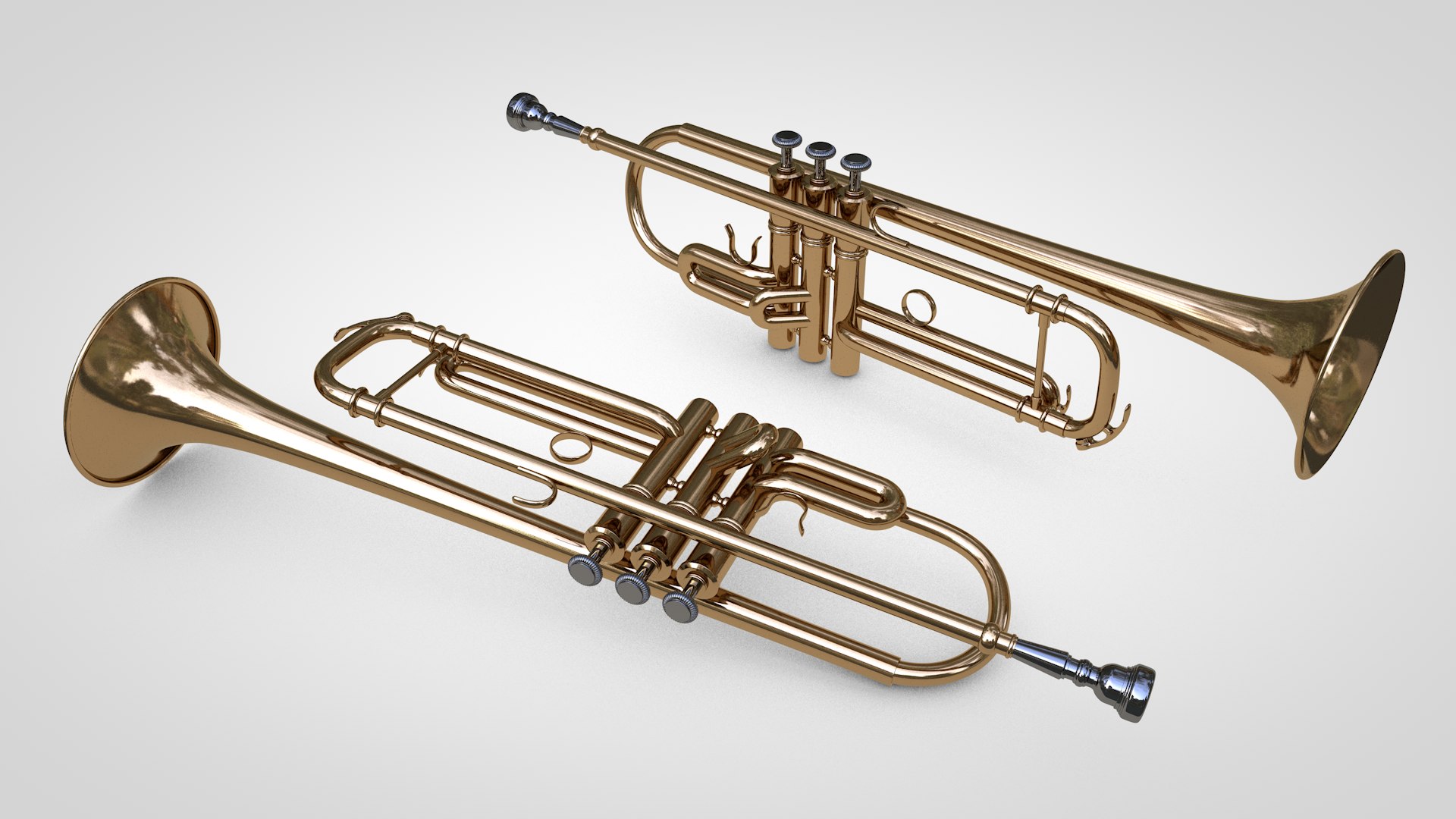 3D Trumpet Model - TurboSquid 1186307