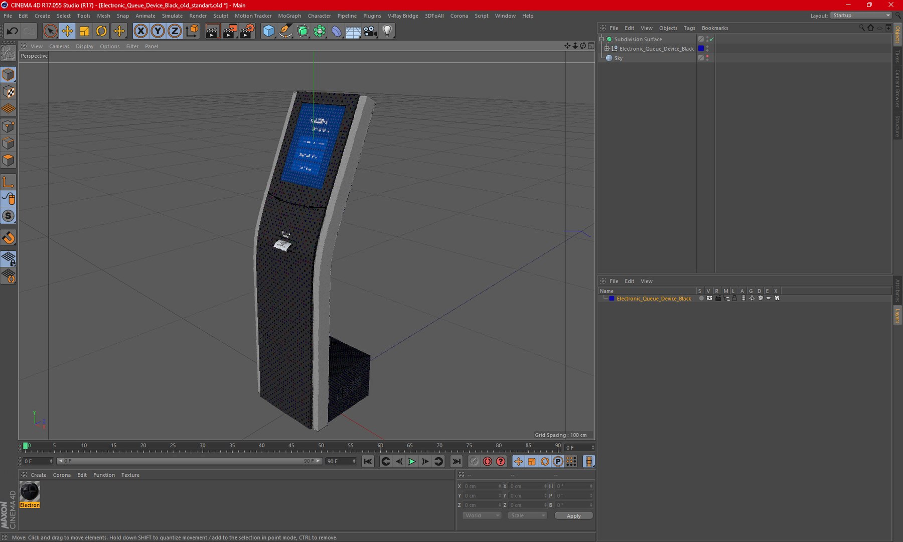 3D Electronic Queue Device Black - TurboSquid 2267794
