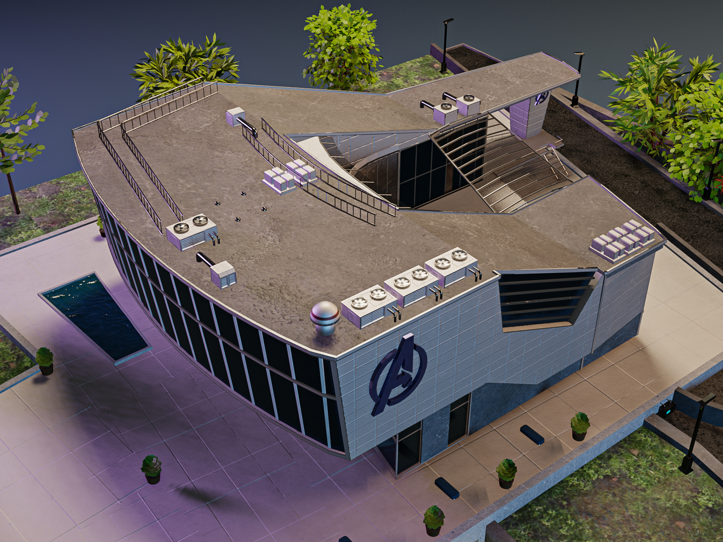 Avengers-Hauptquartier - Avengers 3D-Modell - TurboSquid 1908924