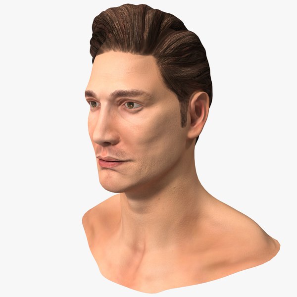 3d male head 15 model