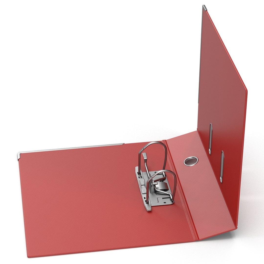 3d Open Ring Binder Red