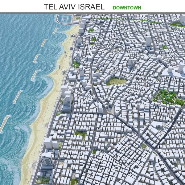 Tel Aviv Downtown Israel model - TurboSquid 1990119