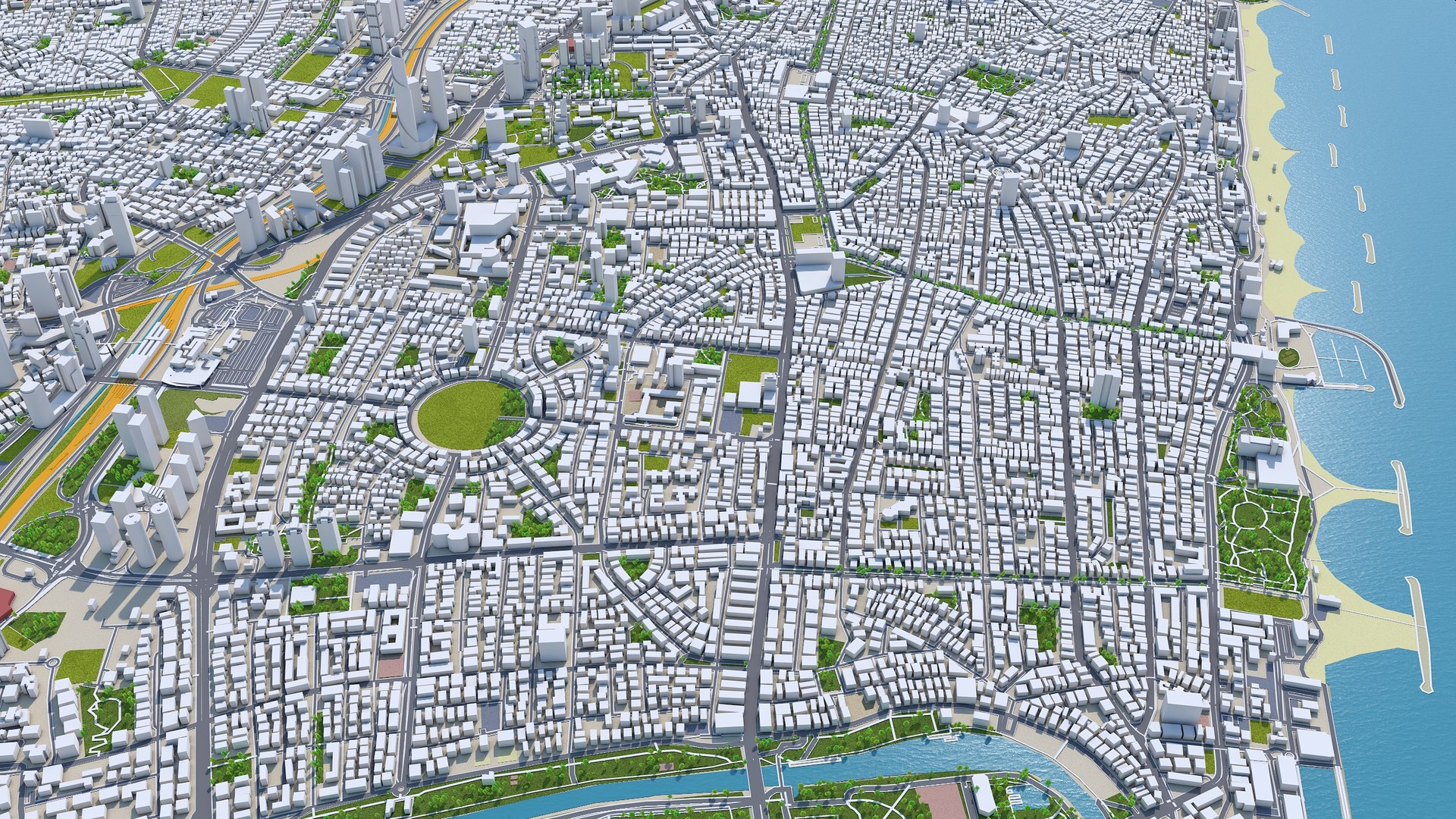 Tel Aviv Downtown Israel Model - TurboSquid 1990119