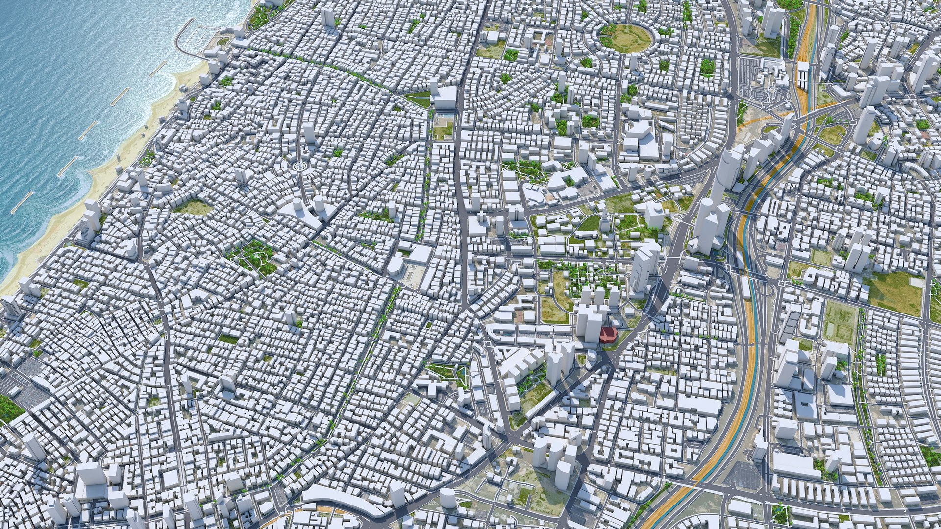 Tel Aviv Downtown Israel Model - TurboSquid 1990119