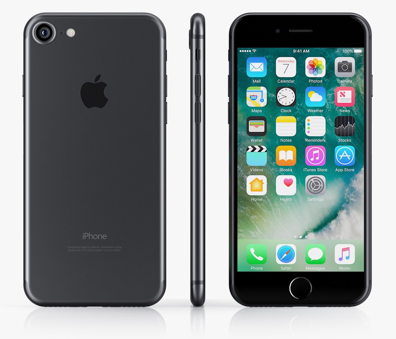 Apple Iphone 7 Black 3d Model