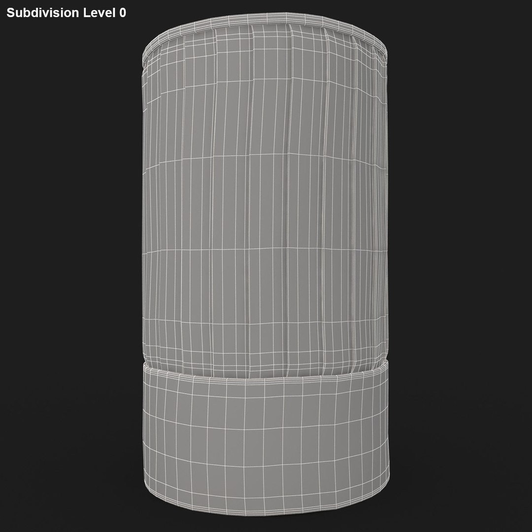 3d realistic chef hat 02 model