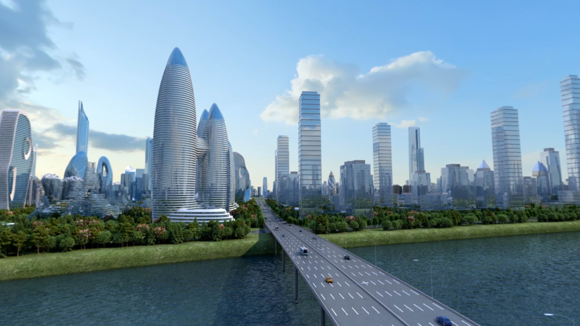 3D Model Urban Architecture Block Landscape Animation 3D Model ...