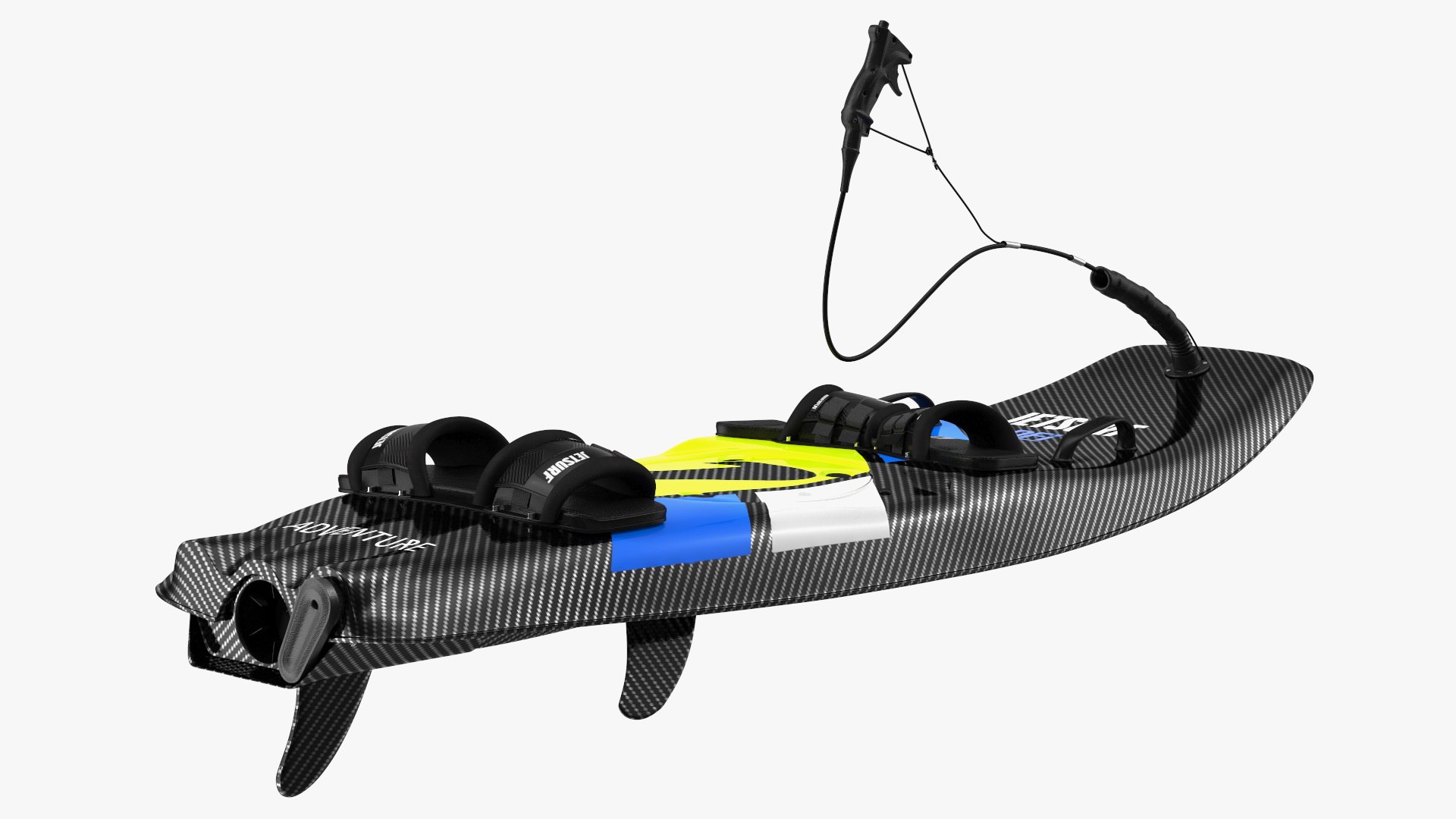 3D Motorised Carbon Fiber Surfboard Jet Surf Green - TurboSquid 1884932
