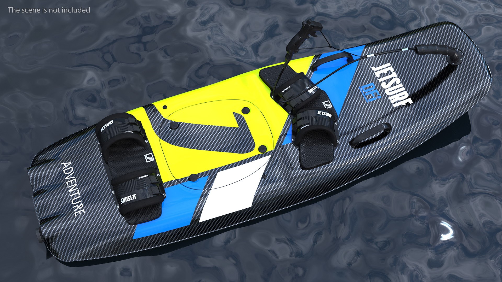 3D Motorised Carbon Fiber Surfboard Jet Surf Green - TurboSquid 1884932