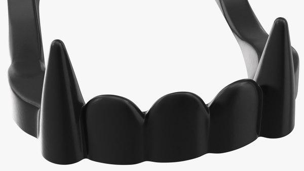 3D model Plastic Vampire Teeth Black - TurboSquid 1780574