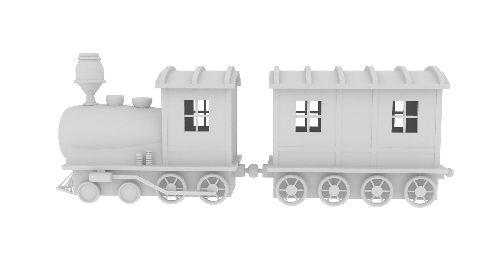 Low Poly 3D Model - Locomotive Train 3D - TurboSquid 2070298