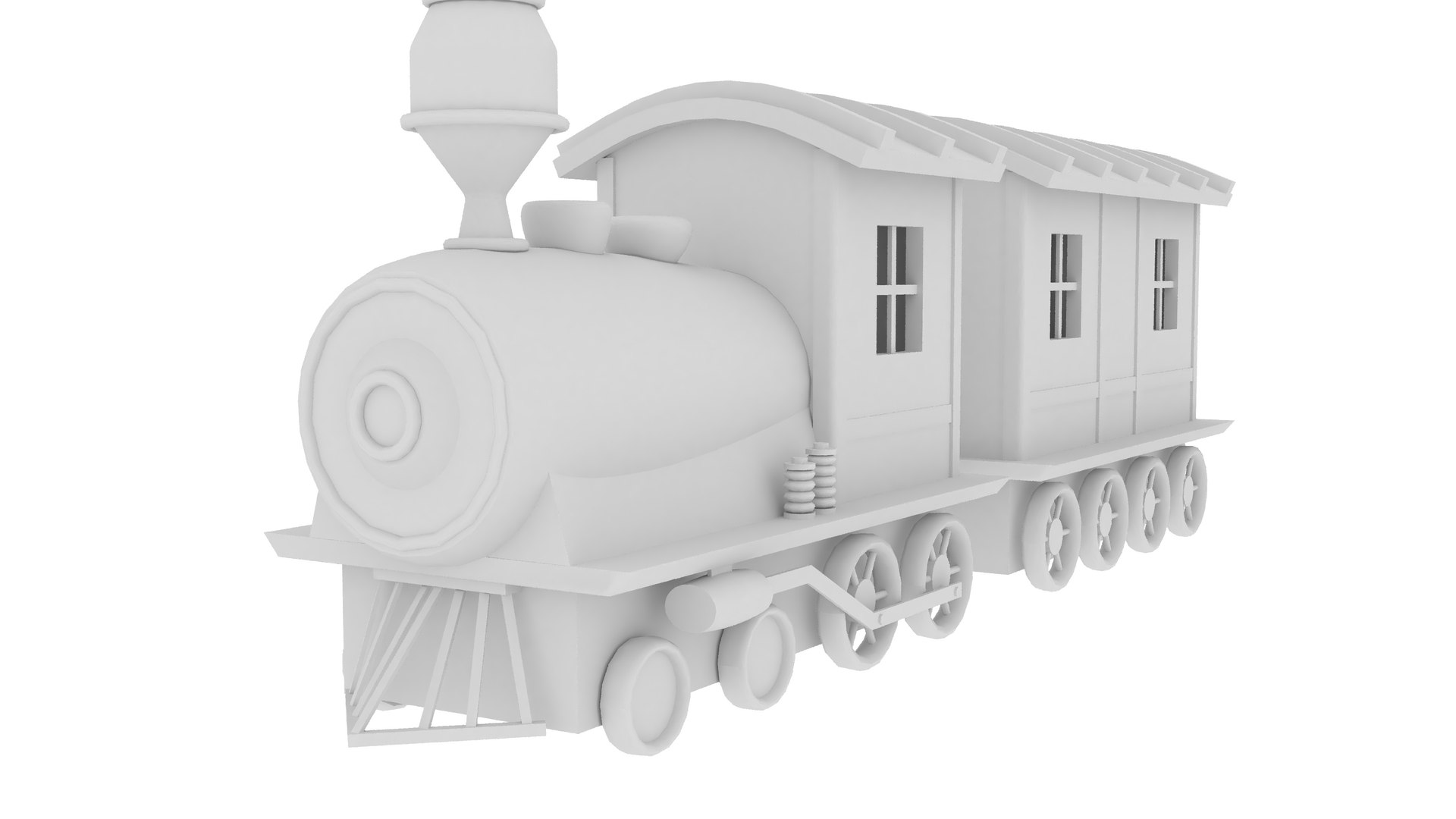 Low Poly 3D Model - Locomotive Train 3D - TurboSquid 2070298