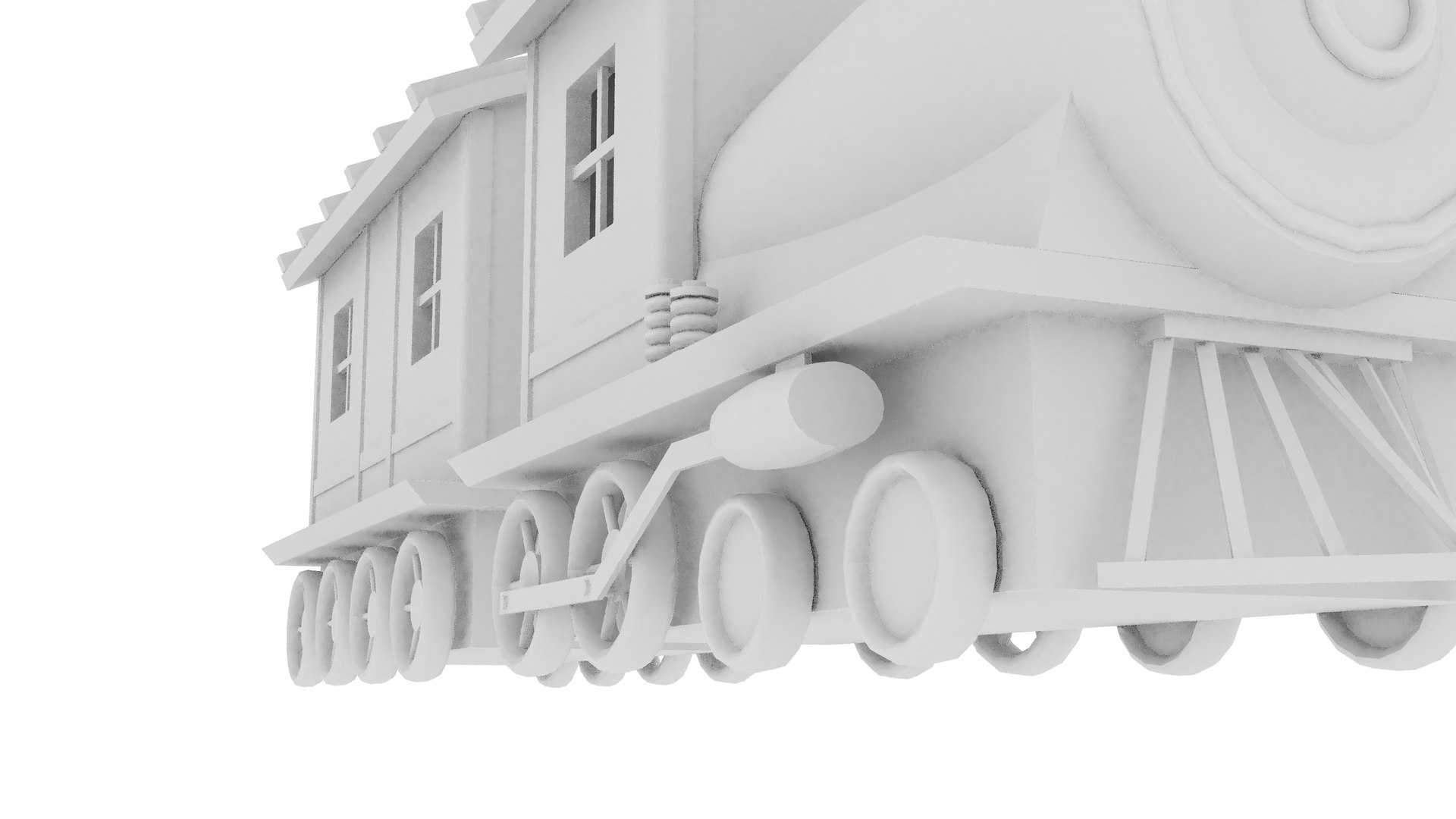 Low Poly 3D Model - Locomotive Train 3D - TurboSquid 2070298
