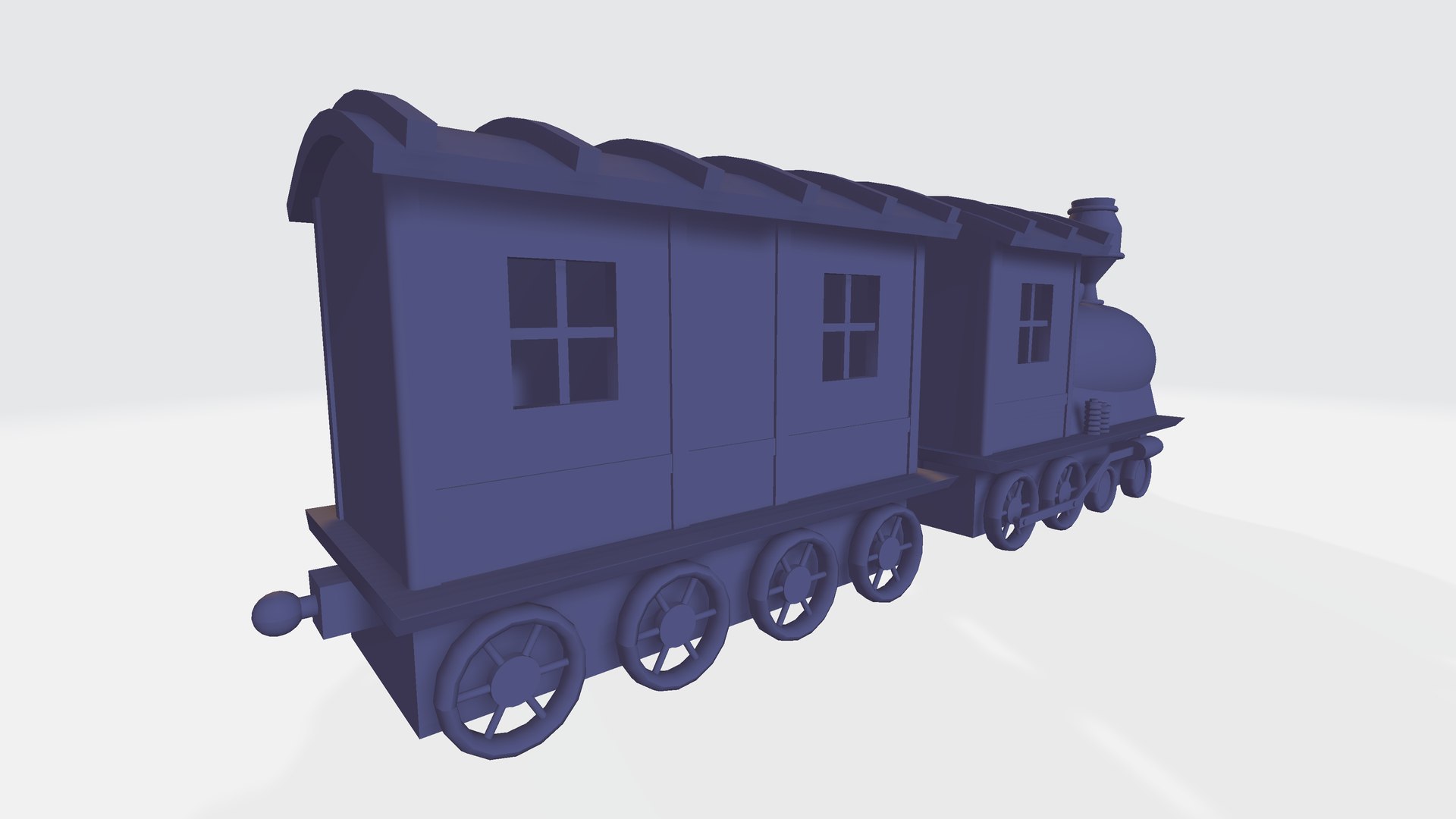 Low Poly 3D Model - Locomotive Train 3D - TurboSquid 2070298