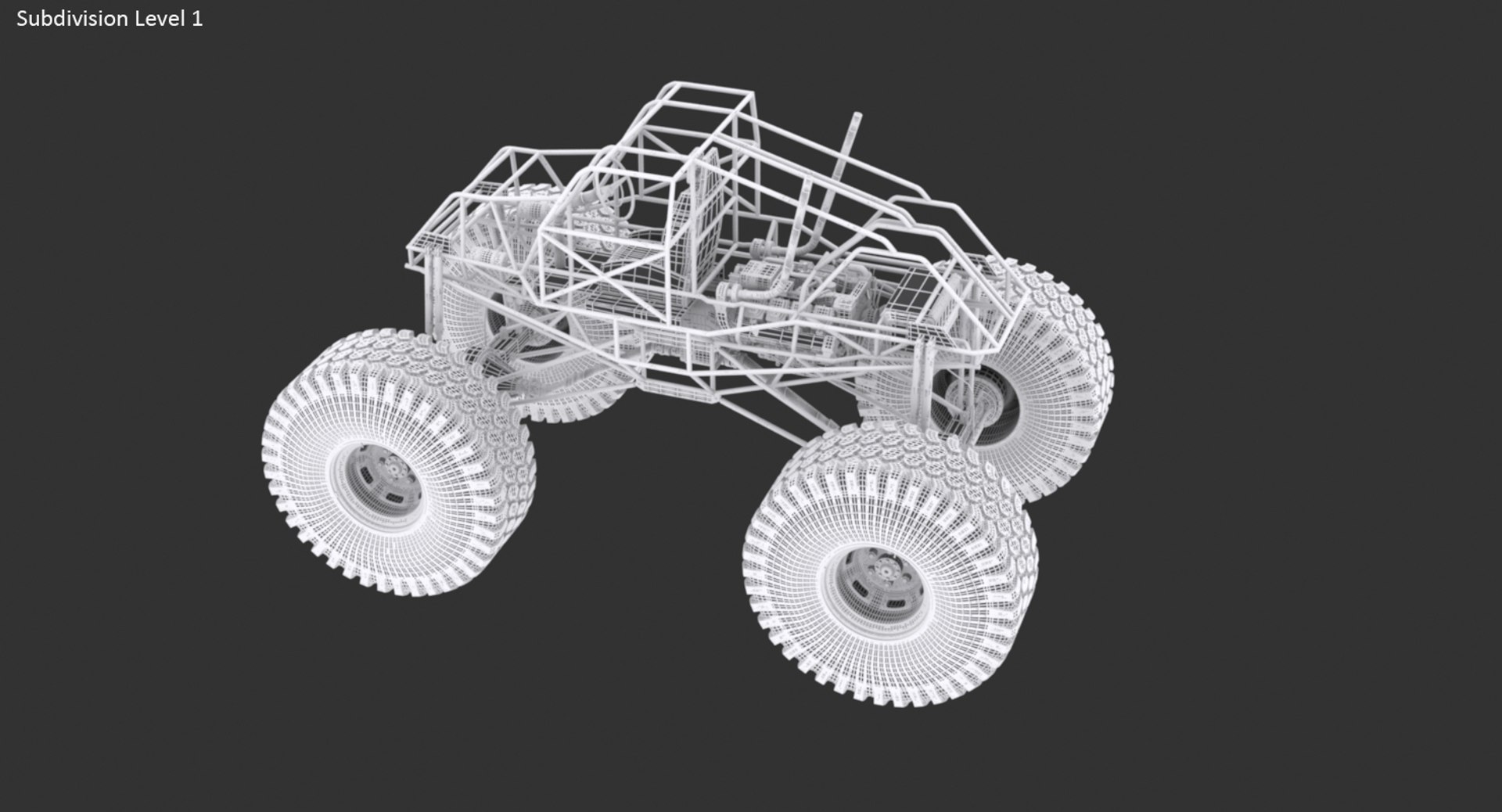 Monster Truck Chassis 3d Model