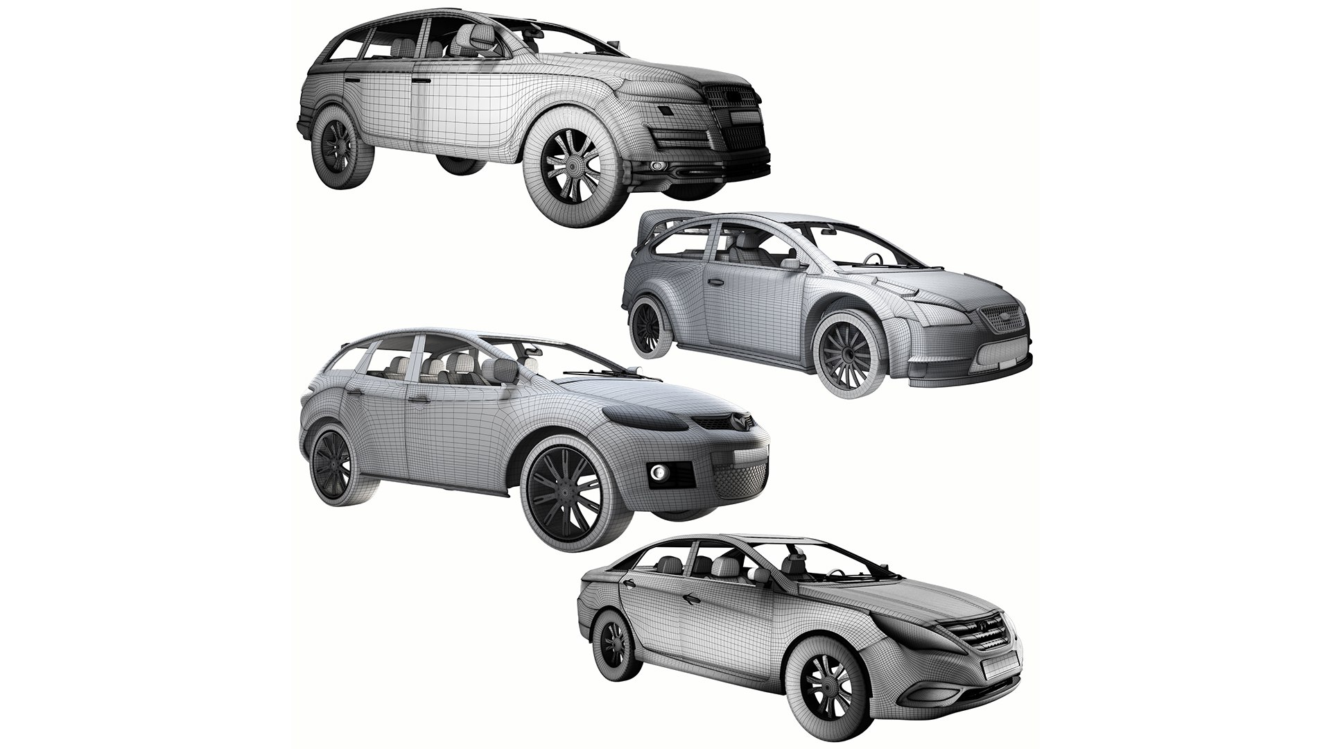 3D Car Set - TurboSquid 2336257