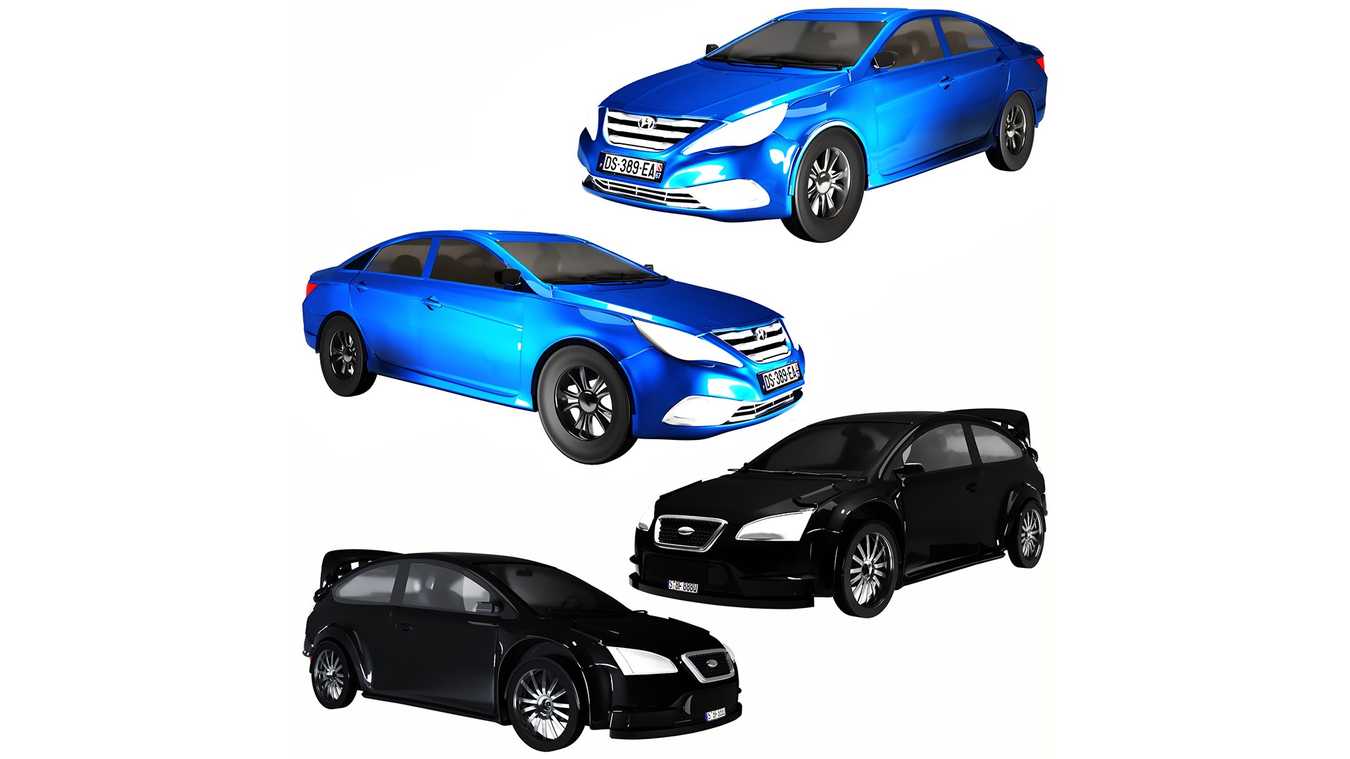 3D Car Set - TurboSquid 2336257