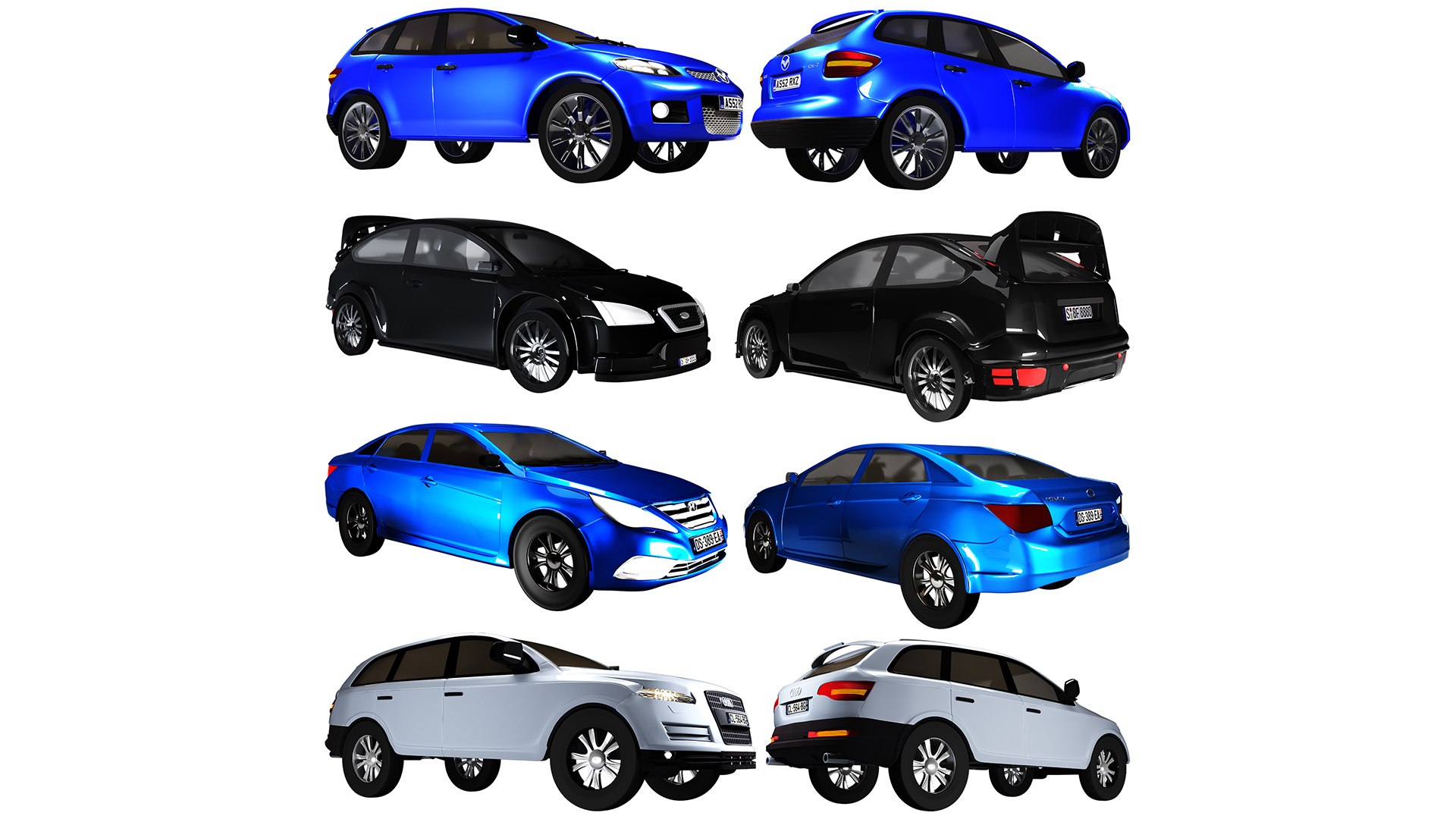 3D Car Set - TurboSquid 2336257