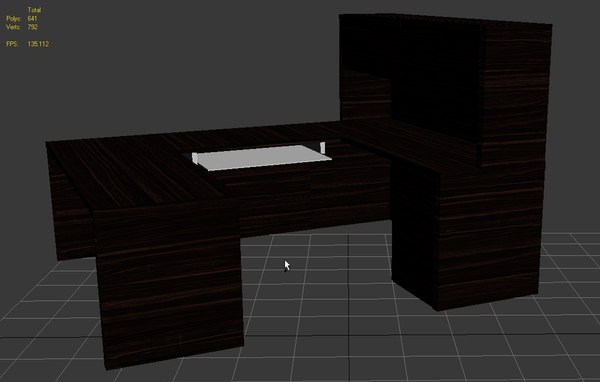 computer desk 3d model