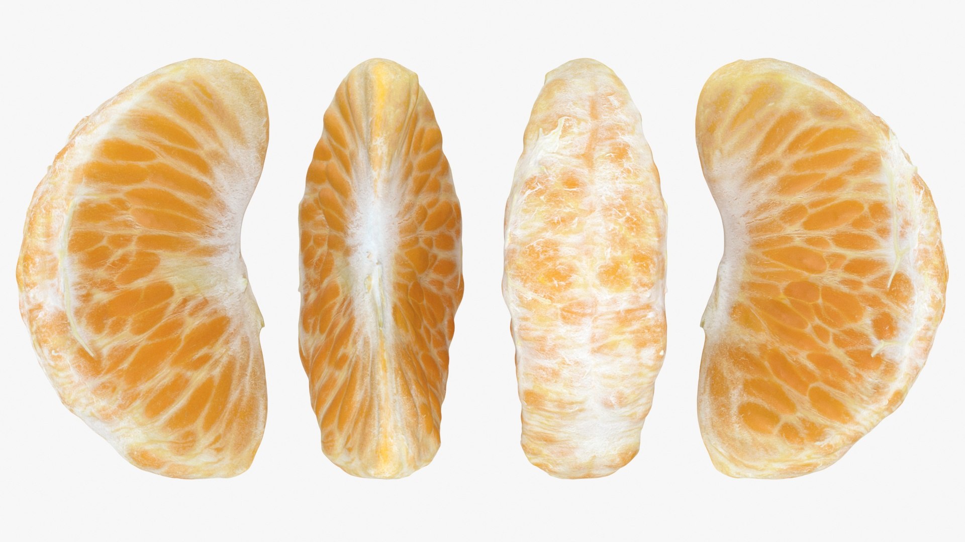 Mandarin Slice 3D Model - TurboSquid 2236420