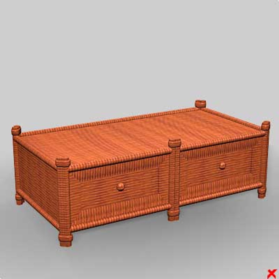 3d model wicker furniture
