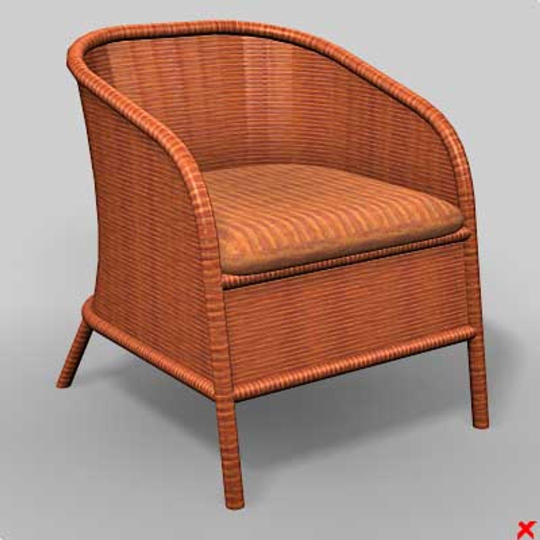 3d model wicker furniture