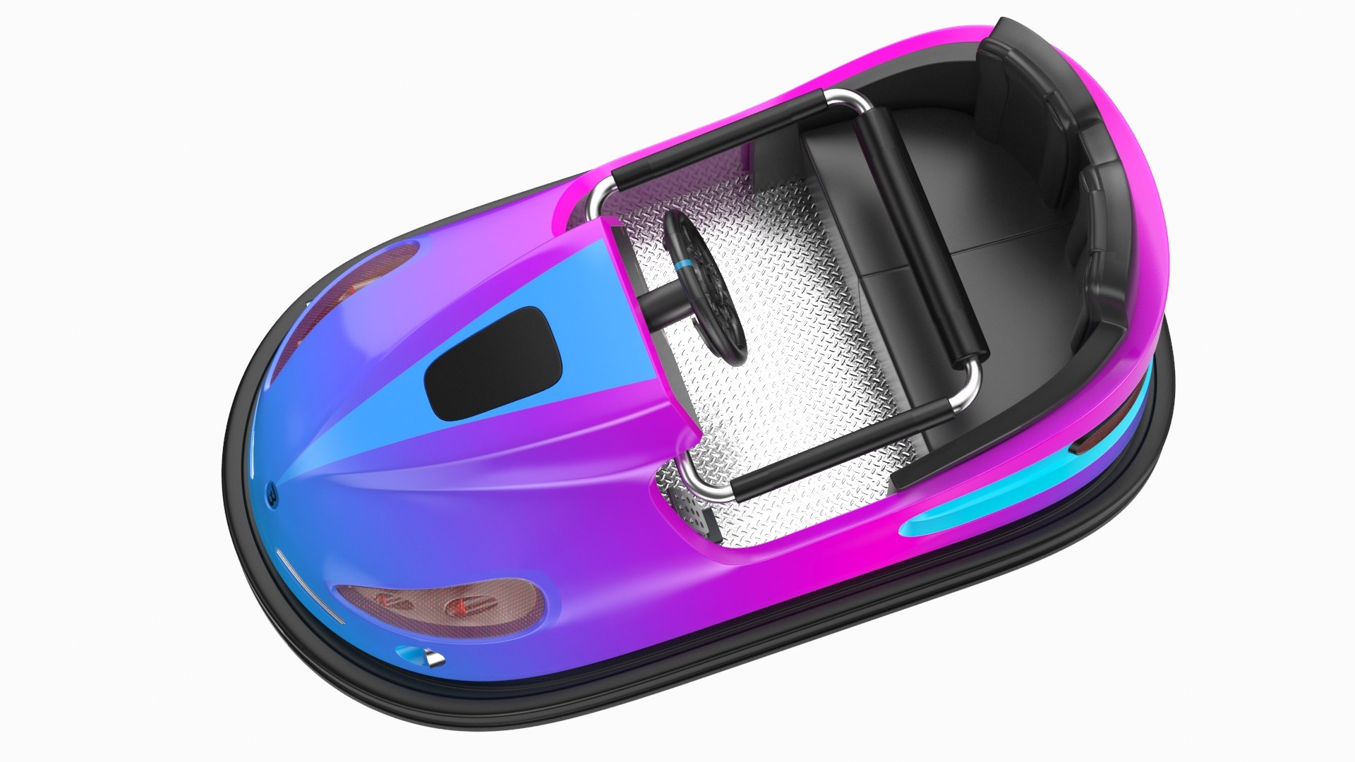 Detailed Dodgem Platform With Bumper Cars 3D Model - TurboSquid 2123296