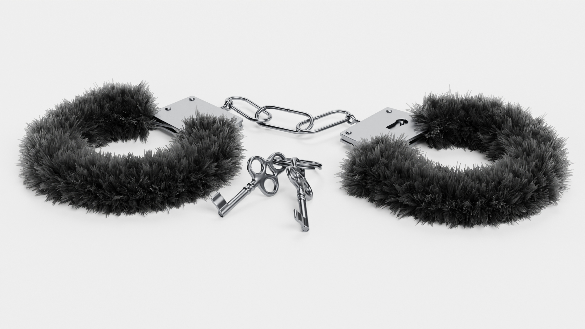 Fluffy Handcuffs With Keys 2 3D Model - TurboSquid 1807884